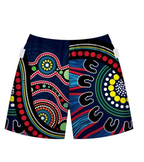 Blue Indigenous Tag Shorts - Touch n Tag